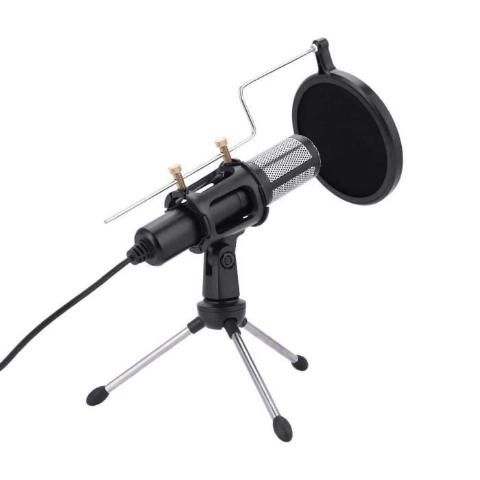 POU® Microphone à Condensateur Carte Son, Micro Studio Streaming ...