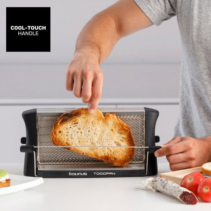Todopan Grille-Pain Vertical 700W, Jusqu'À 4 Tranches, Tige De Support ...