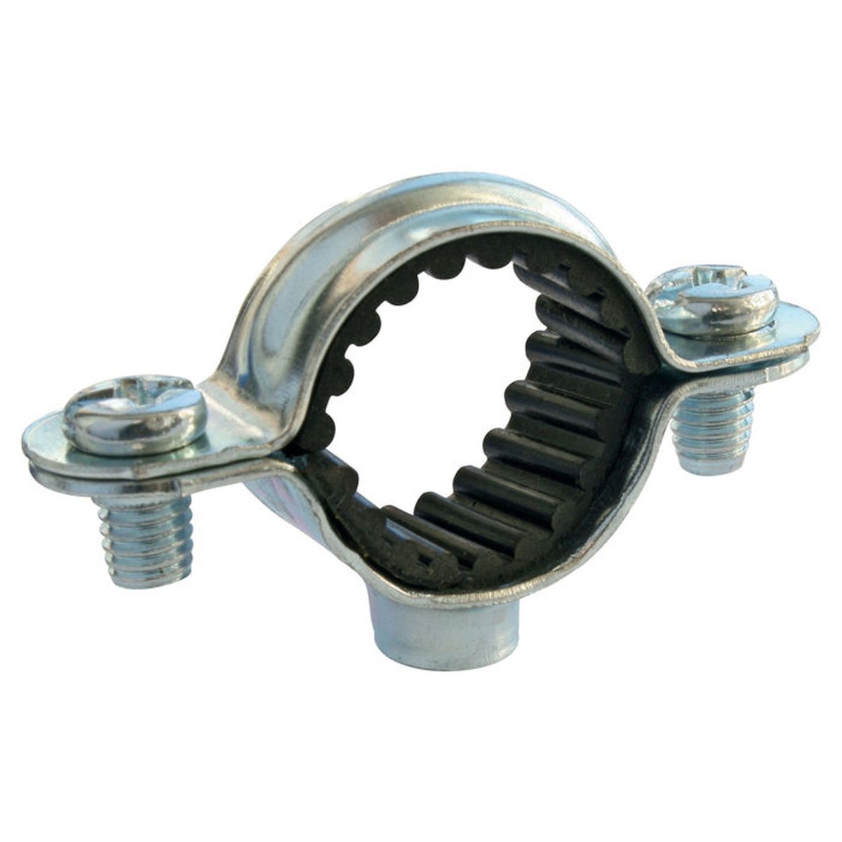 Collier de fixation simple isophonique - Acier nickelé - Pour tube Ø12 ...