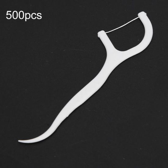 Fil dentaire avec manche Cure Dent 500Pièces Jetable Cure-Dents dent ...