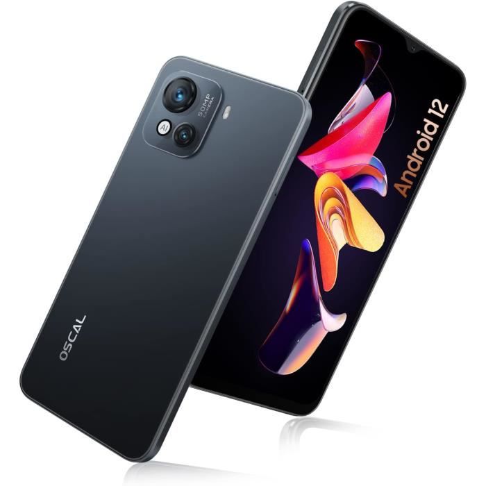 Téléphone Portable, Android 12 Smartphone, 6.517" Display, 8Go+128Go(Sd ...