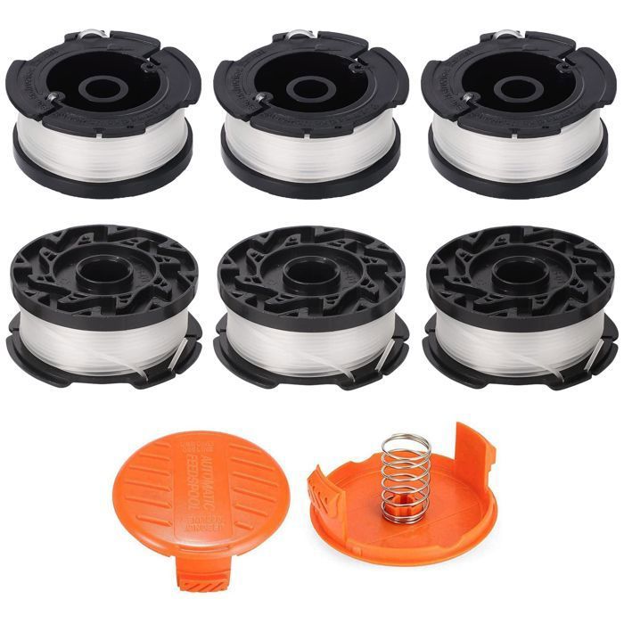 Lot de 6 bobines de de remplacement fil A6481 A6485 pour coupe-bordures Black Decker (6 paquets ...