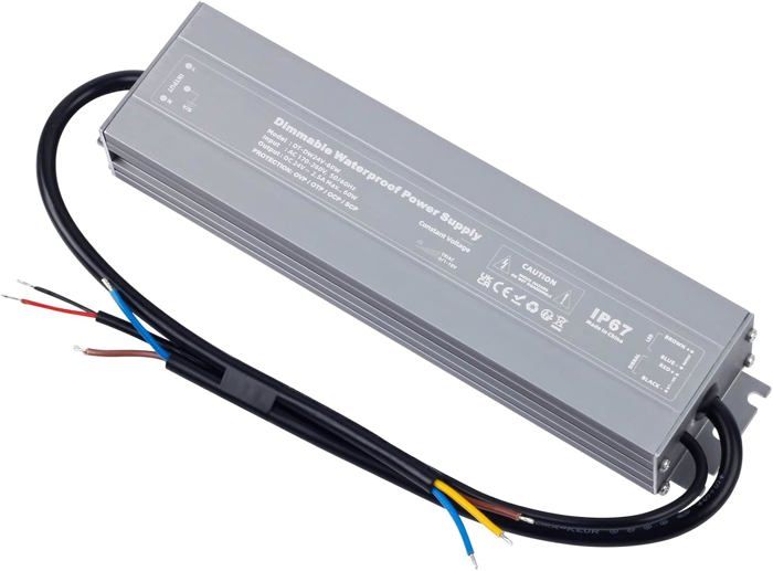 Transformateur 220v 24v, Dimmable Driver 60W 2.5A Transfo LED, IP67 Ultra-mince imperméable Alim ...