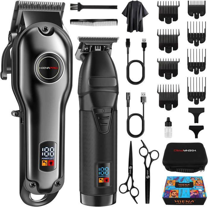 HIENA PRO Tondeuse à cheveux homme professionnel tondeuse à barbe homme ...