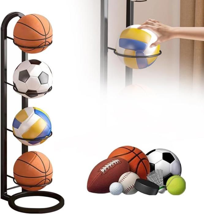Porte Ballon Basket 4 Niveaux Verticale Support Ballon Basket, Porte ...