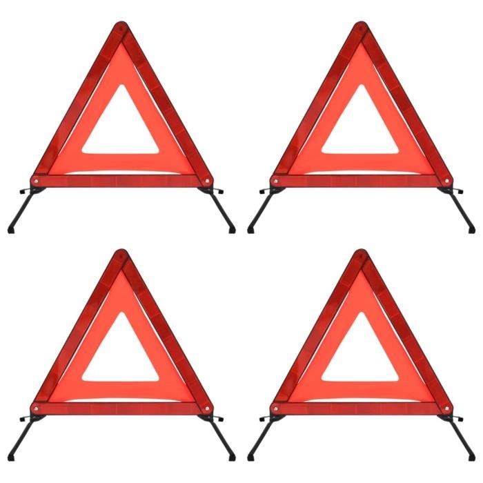 Triangles de signalisation routière 4pcs Rouge 56,5x36,5x44,5cm - 235 ...