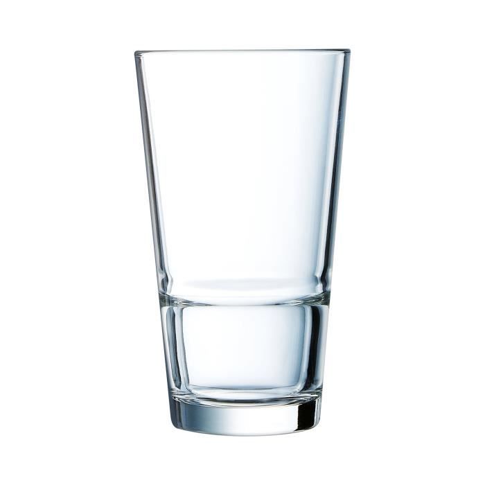 Verre forme haute 40cl Stack Up Arcoroc - Lot de 6 verres - Verre ...