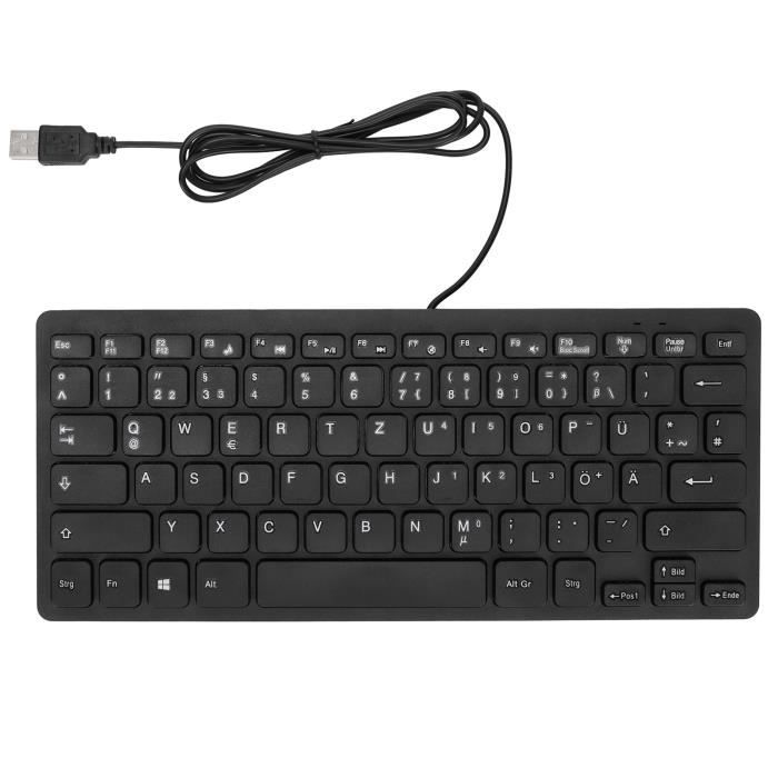 Ashata Clavier PC Claviers d'ordinateur Design ergonomique Mini clavier ...