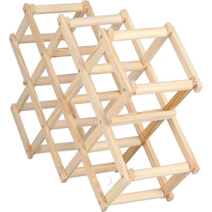 Casier À Vin Ornement Casier À Vin Élégant Casier À Vin Rouge Casier À Vin En Bois Pliant Simple ...