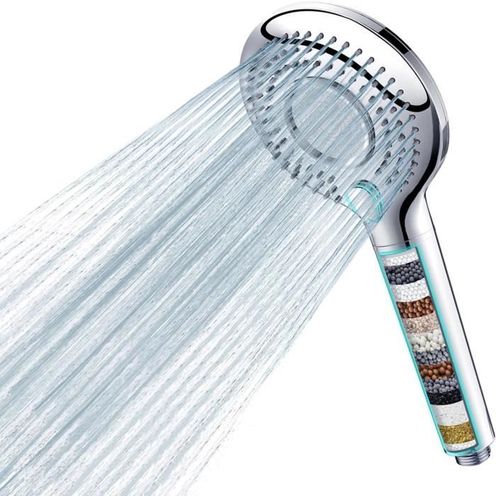 Pommeau De Douche Anti Calcaire Avec 15 Étapes Filtre Et Avec Tuyau 1