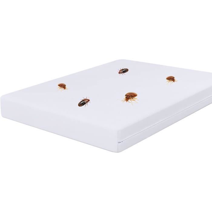 Housse De Matelas Entièrement Zippée Anti-Insectes, Hypoallergénique Et ...