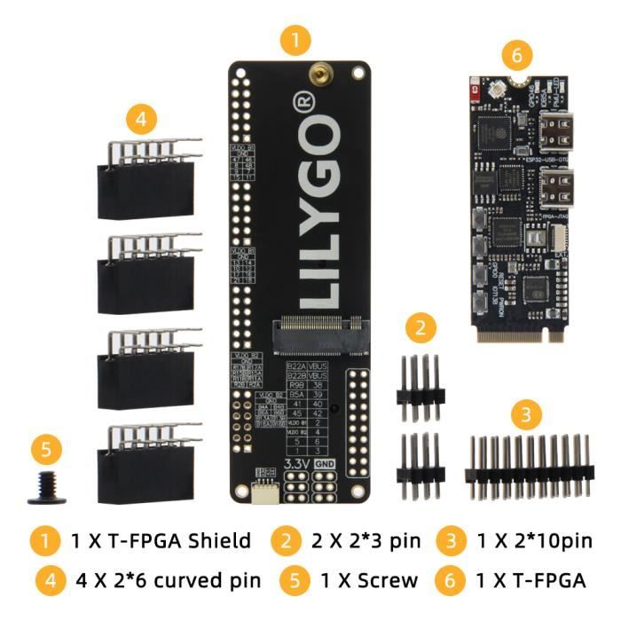 Kit t-fpga - T-FPGA ESP32-S3 Carte de développement ESP32-S3 T-FPGA M.2 Slot FPGA GW1NSR ...