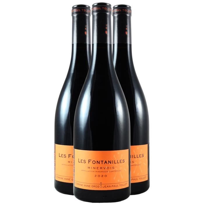 Minervois Les Fontanilles Rouge 2020 - Lot de 3x75cl - Domaine Anne ...