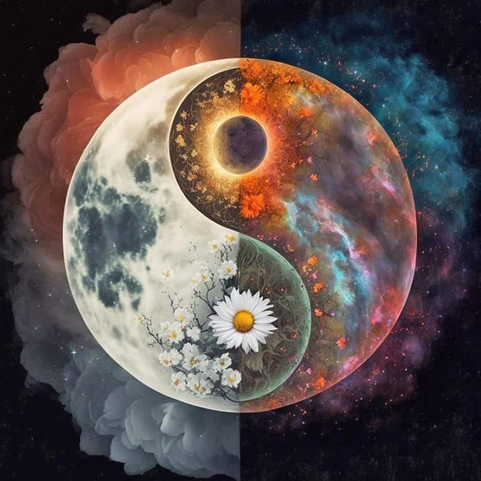 Diamond Painting Yin Yang Paysage Kit Complet Broderie Diamant Yin Yang ...