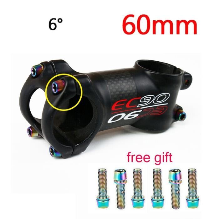 Accessoire vélo,EC90 31.8 vtt tiges carbone 6-17 degrés tige courte vélo Sterm 60-120mm vélo ...