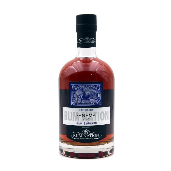 Rum Nation Panama Solera 18 Ans Rhum 40% - 70cl - La cave Cdiscount