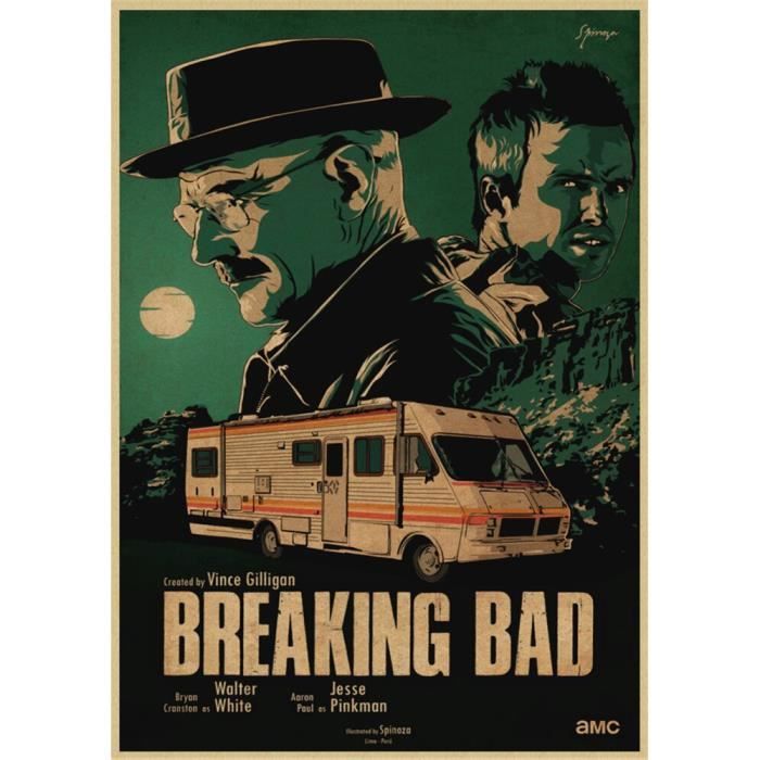 Décoration murale,Breaking Bad poudre Bryan Colin Princeton Vintage ...