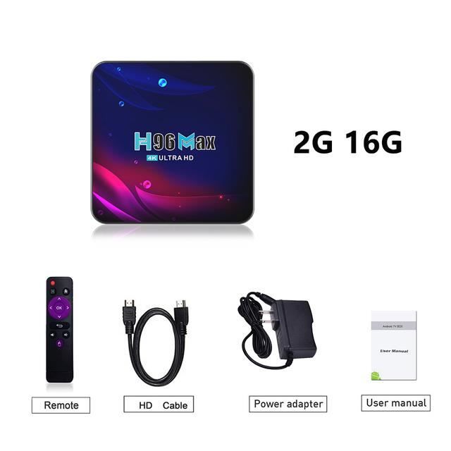 2GB+16GB Boîtier Smart TV H96 Max V11 Android11 4K HD Youtube Google ...