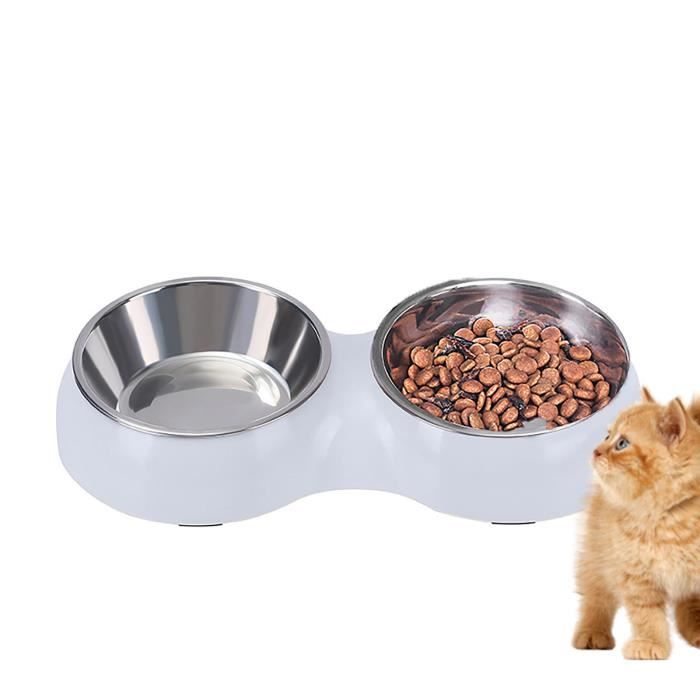 Bol double pour chat,bol d'alimentation pour animaux de compagnie ,bol ...