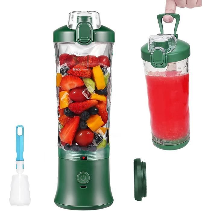 Blender Portable Smoothie Mixer, 600Ml Mixeur Portable Pour Smoothies ...