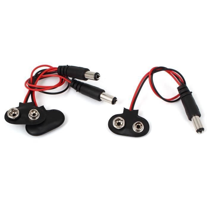 3 pièces 9V DC Batterie Câble D'alimentation Prise Mâle Clip Baril type ...