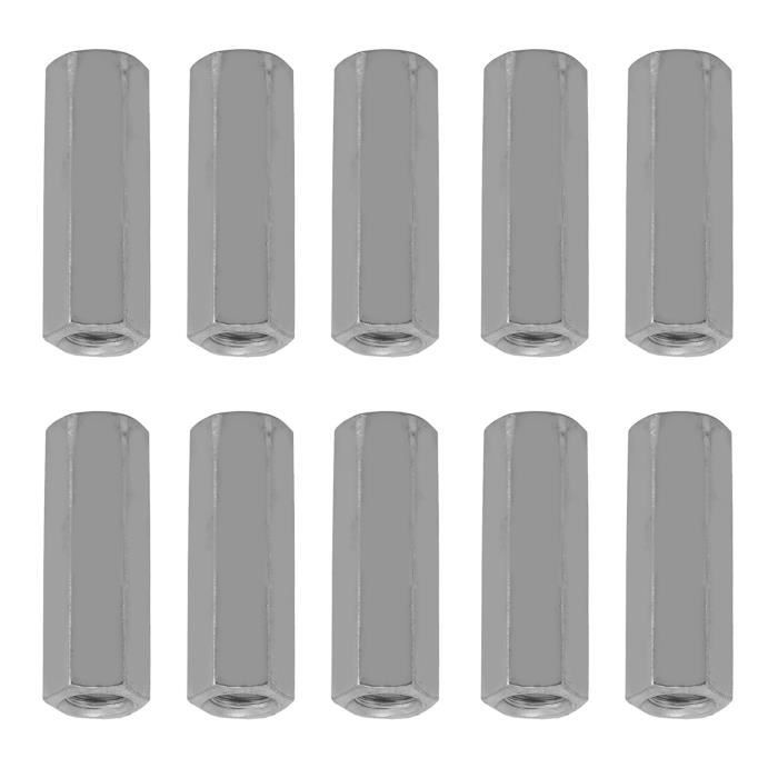 SURENHAP Écrous Longues 10pcs Écrou à Tige Longue Hexagonal Douille Écrou Filetées Attaches ...