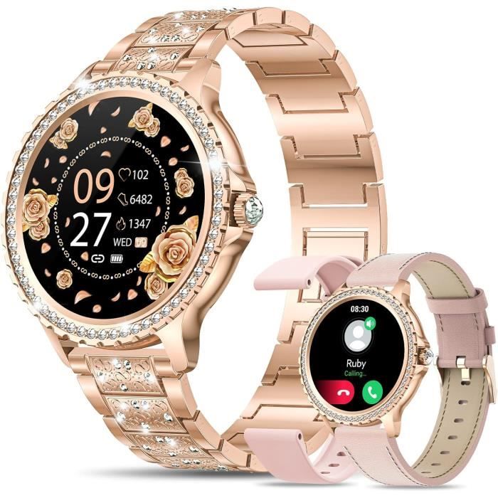 Montre Connectée Femme Avec Appel Bluetooth 1,32" Amoled Smartwatch ...