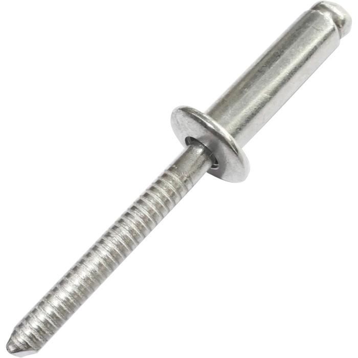C48308 - Lot De 10 Rivets Aveugles Standard Ø6X20Mm À Tête Plate En ...