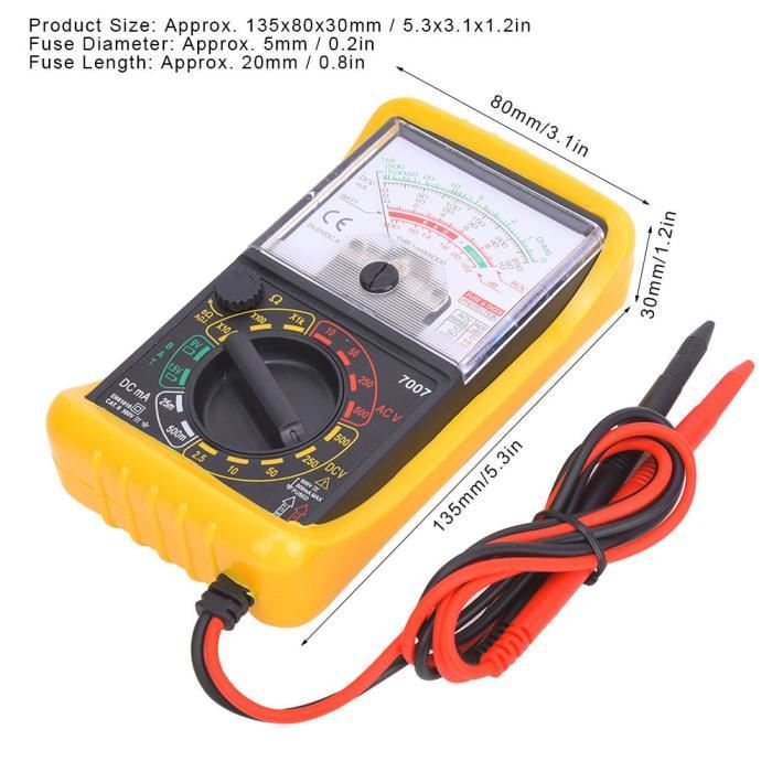 YOSOO Multimètre Mini Hand Range Handheld Pointer Multimeter Analog ...