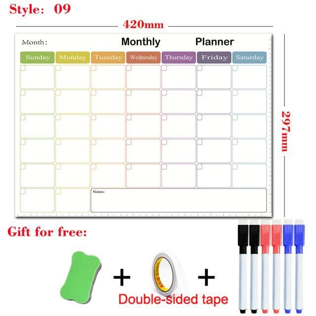 Tableau blanc,JHB05-9Pen1Era1Tape--Tableau Blanc Magnétique Format A3 ...