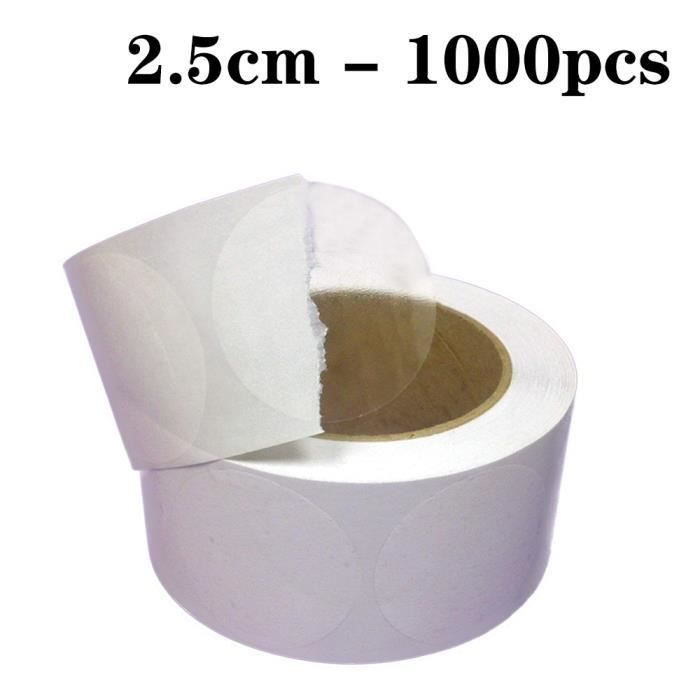 GOMMETTE,1000pcs-2.5cm--Étiquettes autocollantes de scellage pour boîte ...