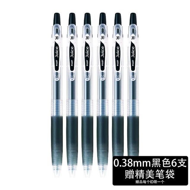 STYLO,Black 6 0.38mm--stylo Gel Fluorescent en métal nacré, multicolore ...