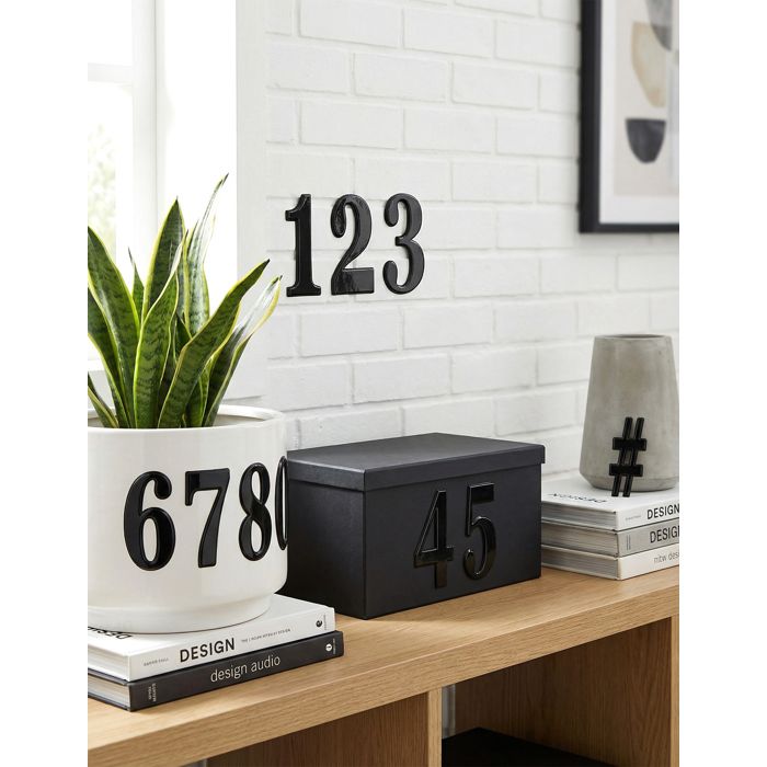 12 Stickers chiffres adhésifs noirs 14 cm - Noir - Cdiscount Beaux-Arts ...