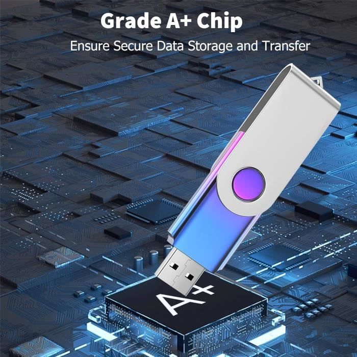 Lot De 2 Clé Usb 32 Go, Dégradé De Couleur Cle Usb 2.0 Rotation Disque ...