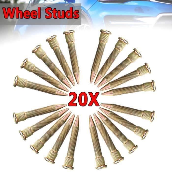20X Goujons De Roue Pour Voiture Universelle 12X1.25mm Or @YC ...