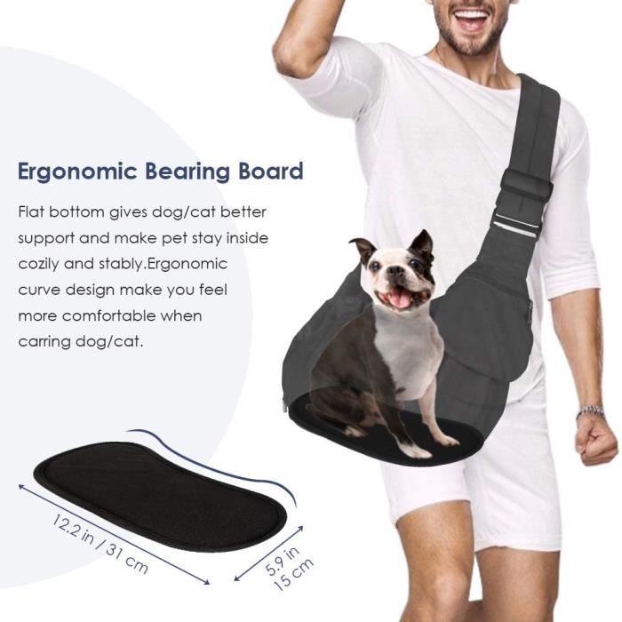Nasjac Pet Sling Carrier Sac de Transport en Papoose pour Chien avec Une bandouliere rembourree Ajustable Un Soutien po 273666 Cdiscount