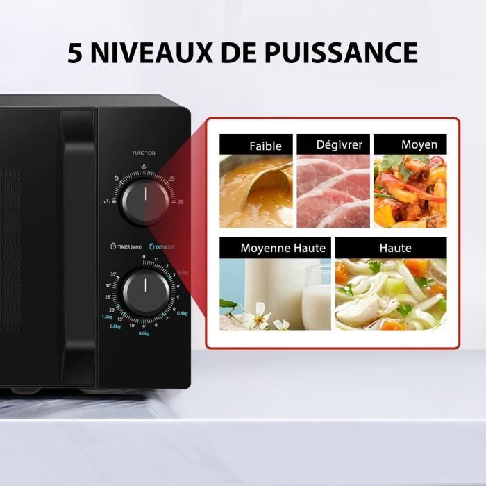 Micro-ondes pose libre - TOSHIBA - MW2-MM20P(BK) - Noir - 20L - 800W - Cdiscount Electroménager