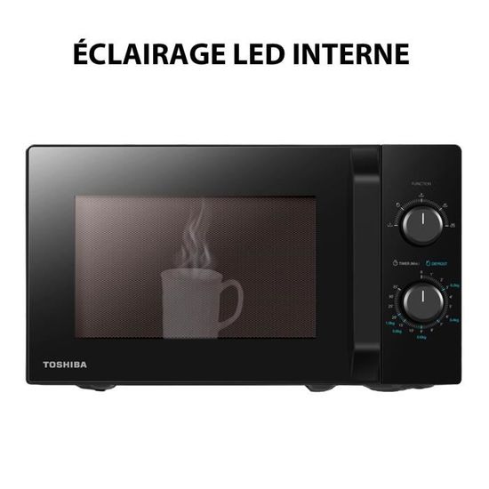 Micro-ondes pose libre - TOSHIBA - MW2-MM20P(BK) - Noir - 20L - 800W - Cdiscount Electroménager