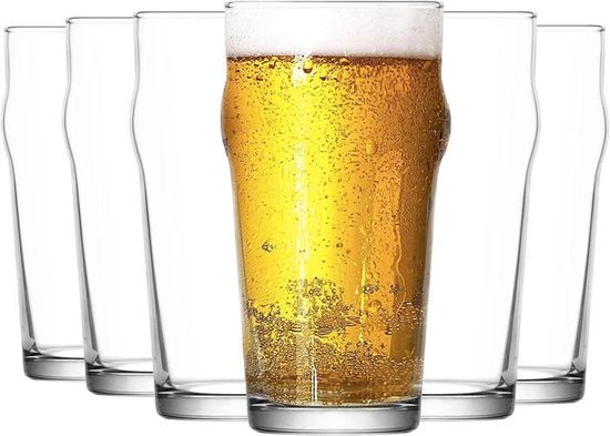 Arcoroc Nonic Lot de 6 verres à bière ou cidre 1 pinte - Cdiscount Maison