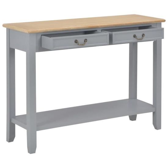 Table console - AKOZON - AKO7394667286932 - Gris - Bois massif ...