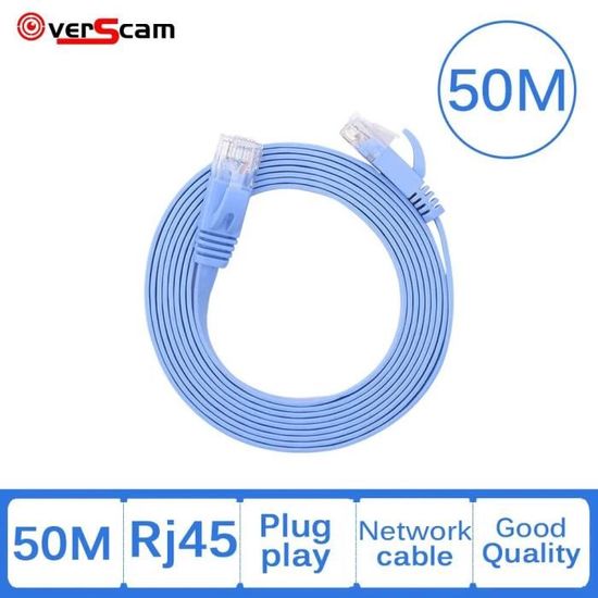 Caméra ip,Devocvo-Câble Ethernet CAT6e RJ45,câble de réseau LAN ...