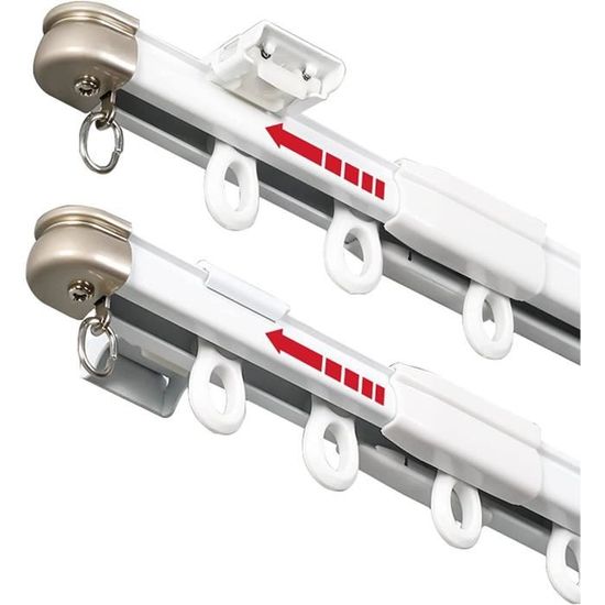 Rail de Rideau de Aluminium Extensible, Support Mural De Plafond ...