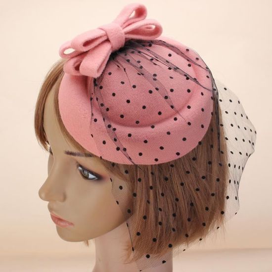 MOAERE Mini Chapeau Barette Mariage Tulle Soirée Femme Rose - Cdiscount ...