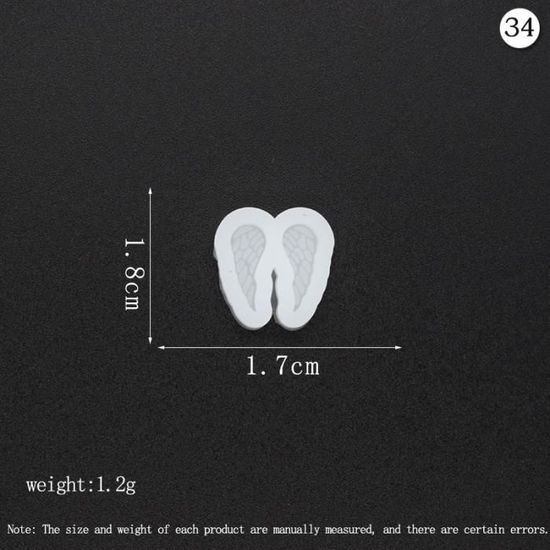 Tapez 34 42 sortes de clous'oreilles de dessin animé, moule en résine ...