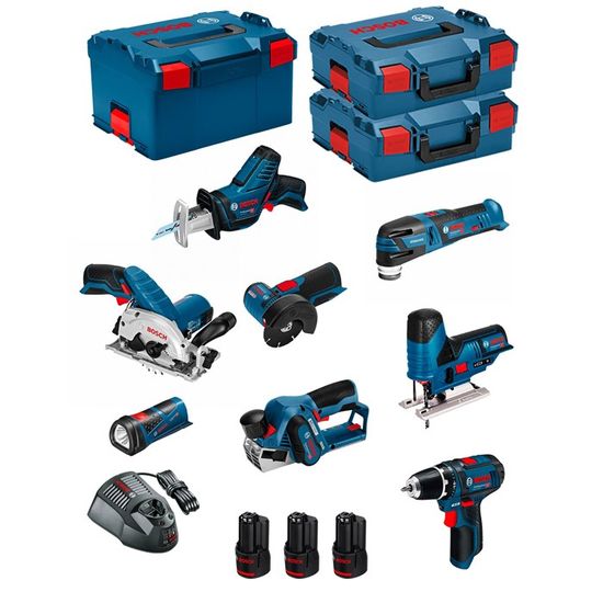 BOSCH Kit 12V BMK8-28FD3 (GSR 12V-15 + GKS 12V-26 + GWS 12V-76 + GST ...