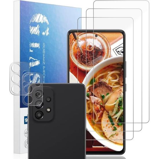 Verre Trempé Pour Samsung Galaxy A53 5G, [Bord Incurvé Plein Couverture ...
