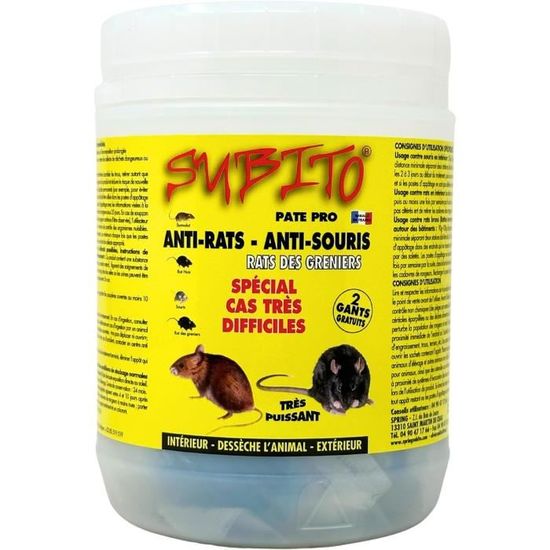 Raticide Professionnel Puissant 150G - Élimination Rapide Des Rats Et ...