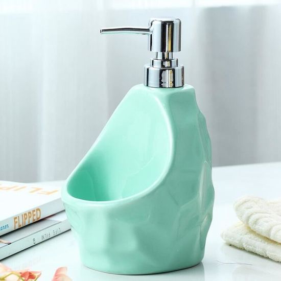 D -Distributeur de savon en céramique Texture marbre, bouteille de ...