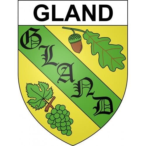 Gland 02 ville sticker blason écusson autocollant adhésif - Taille : 8 ...