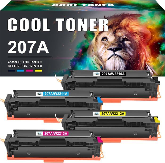 207A Cartouche de Toner Compatible pour HP 207A 207X Color Laserjet Pro ...